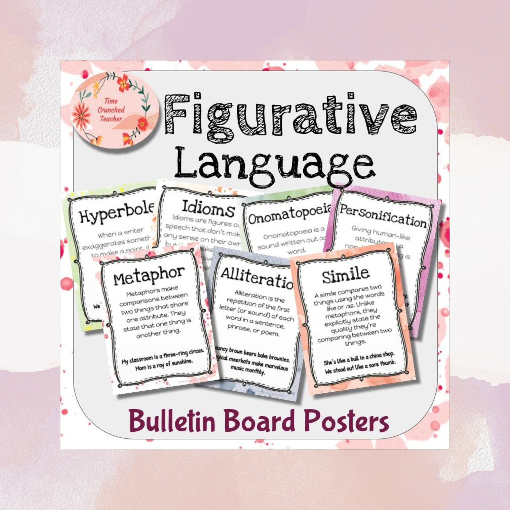 Figurative Language Posters | Figurative Language Bulletin Board or An ...